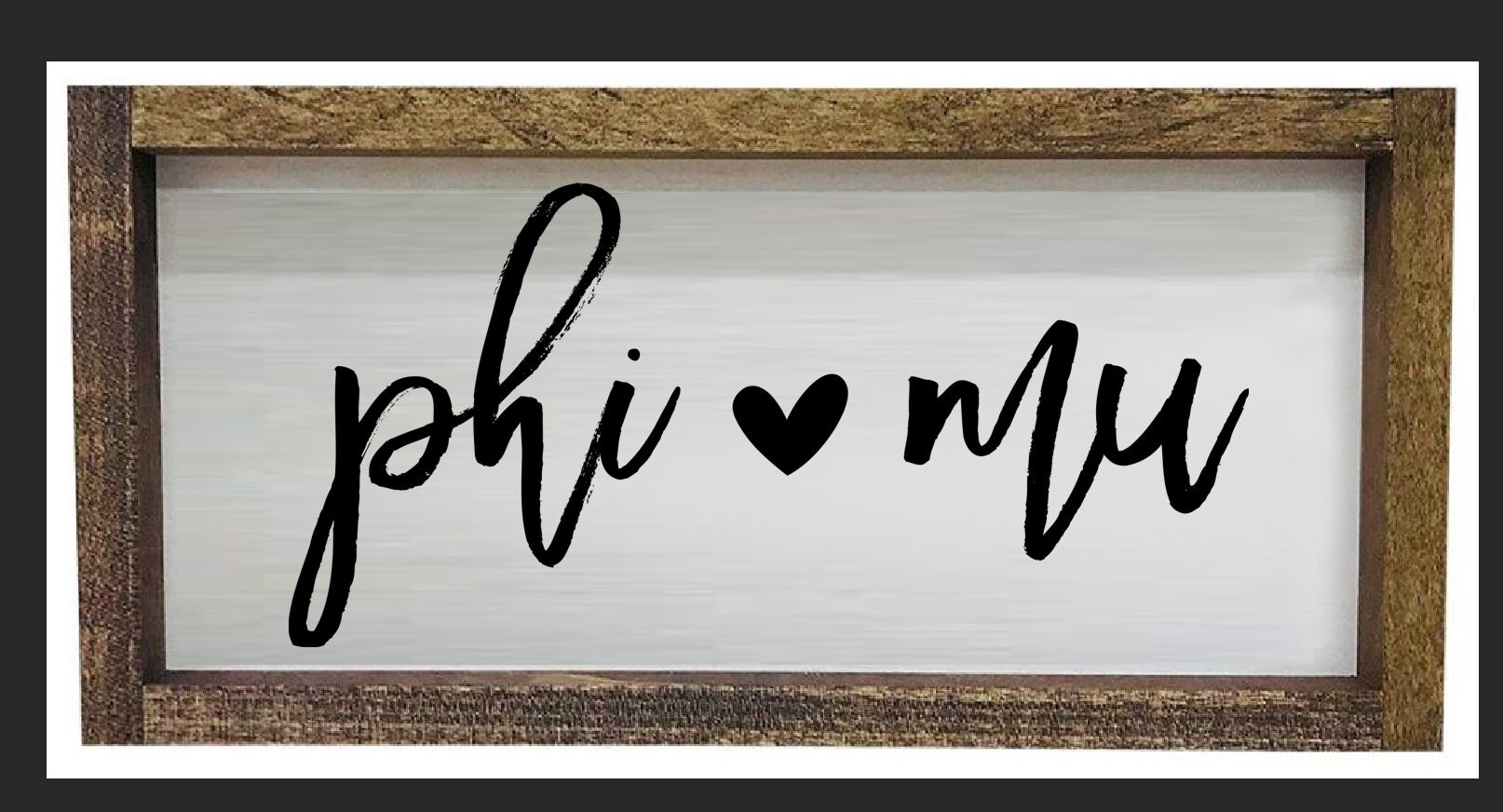 Phi Mu Script Wooden Sign | Etsy