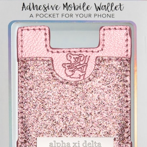 Alpha Xi Delta Glitter Koala Pouch Adhesive Mobile Wallet - Etsy