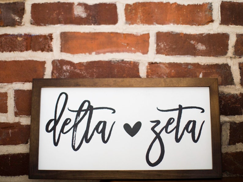 Alpha Xi Delta Script Wooden Sign | Etsy