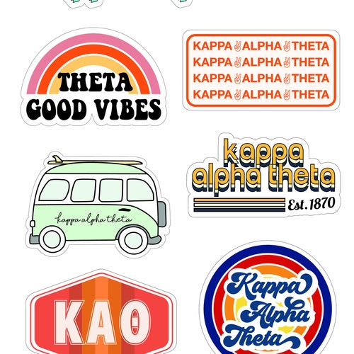 Kappa Alpha Theta Sticker Pack Sorority Stickers Kappa Alpha - Etsy