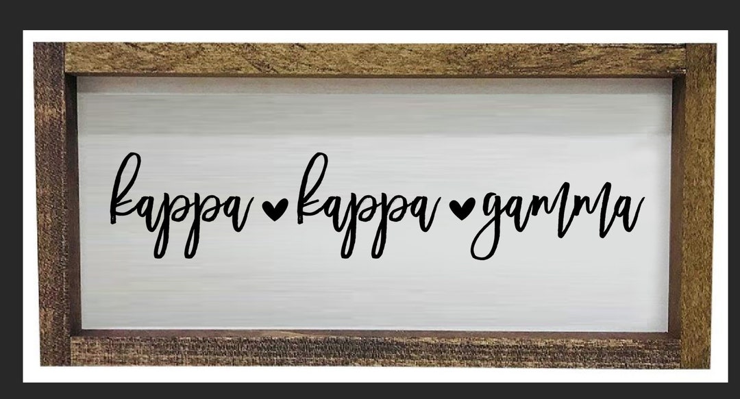 Kappa Kappa Gamma Script Wooden Sign - Etsy