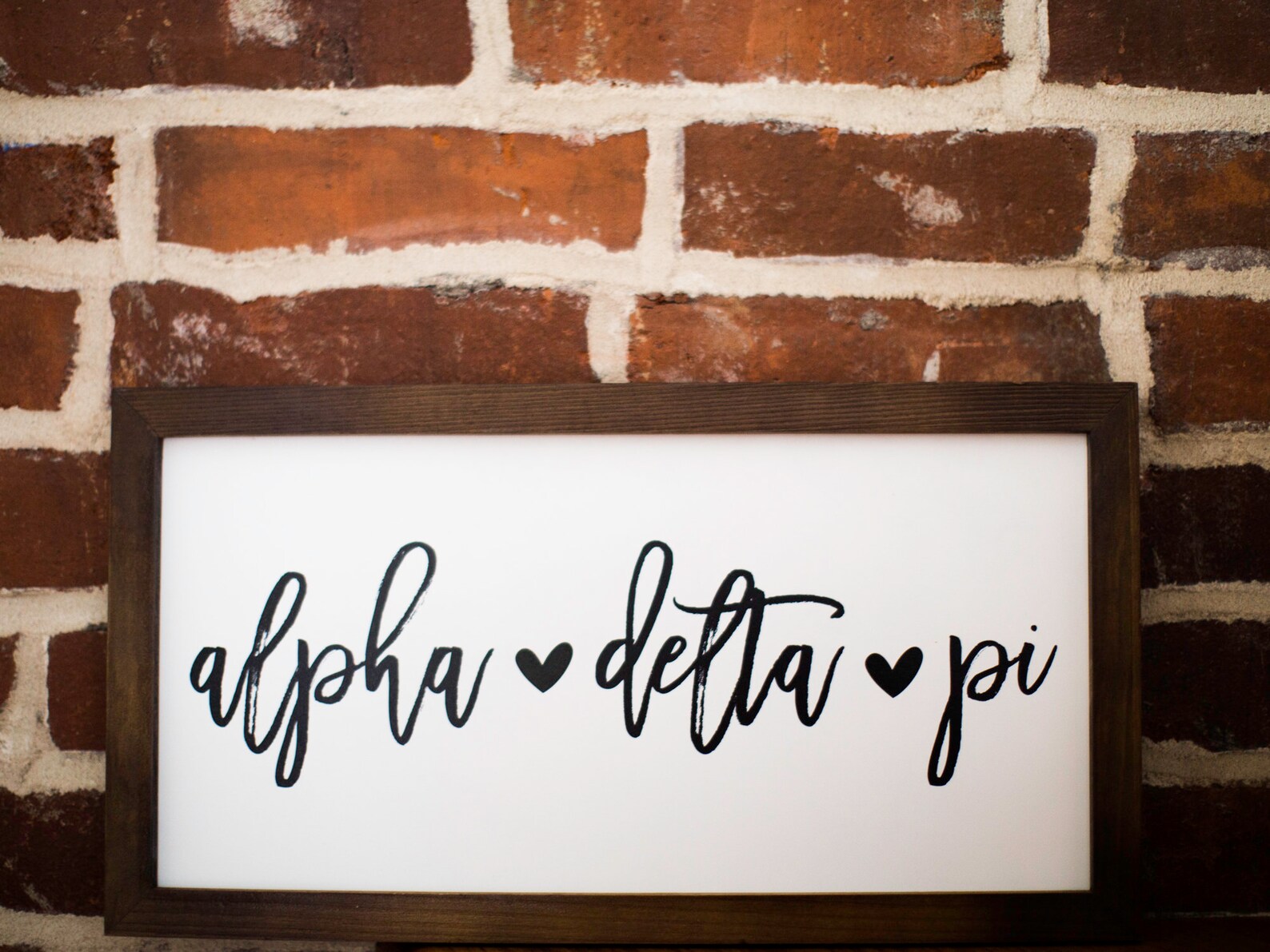 Tri Sigma Script Wooden Sign | Etsy