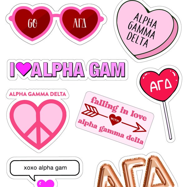 Alpha Gamma Delta Stickers - Etsy