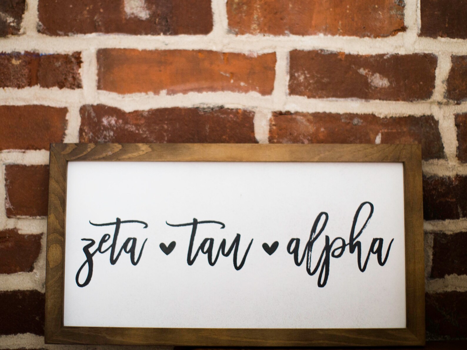 Tri Sigma Script Wooden Sign | Etsy