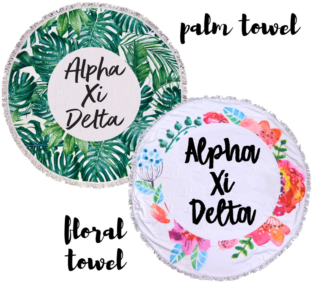 Alpha Xi Delta Fringed Towel/blanket - Etsy