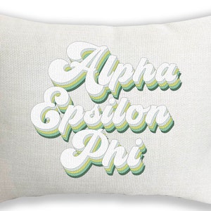 Alpha Epsilon Phi Pillows script or Retro - Etsy