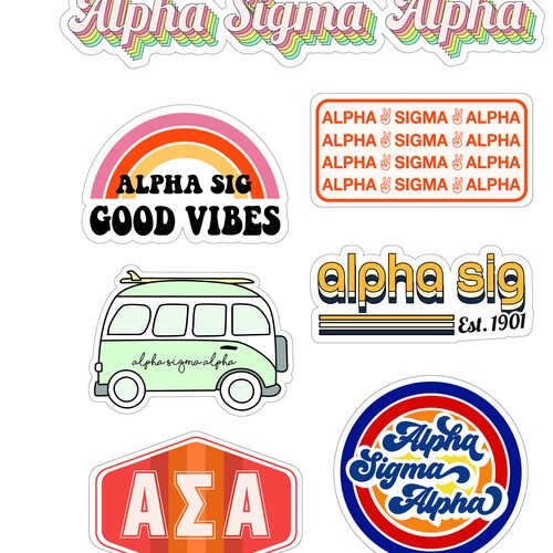 Alpha Sigma Alpha Love Sticker Sheet - Etsy