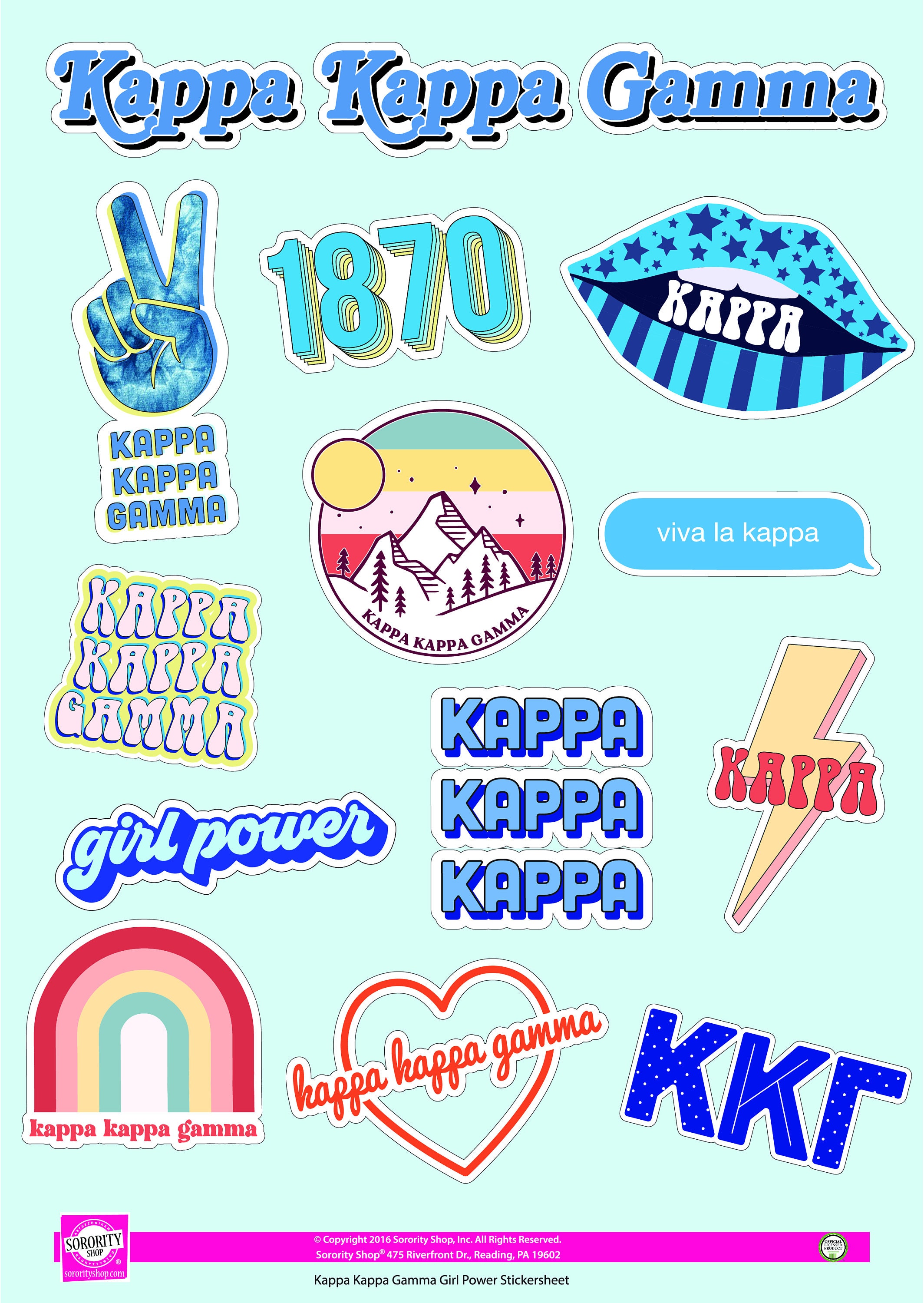 Kappa Kappa Gamma Girl Power Sticker Sheet - Etsy