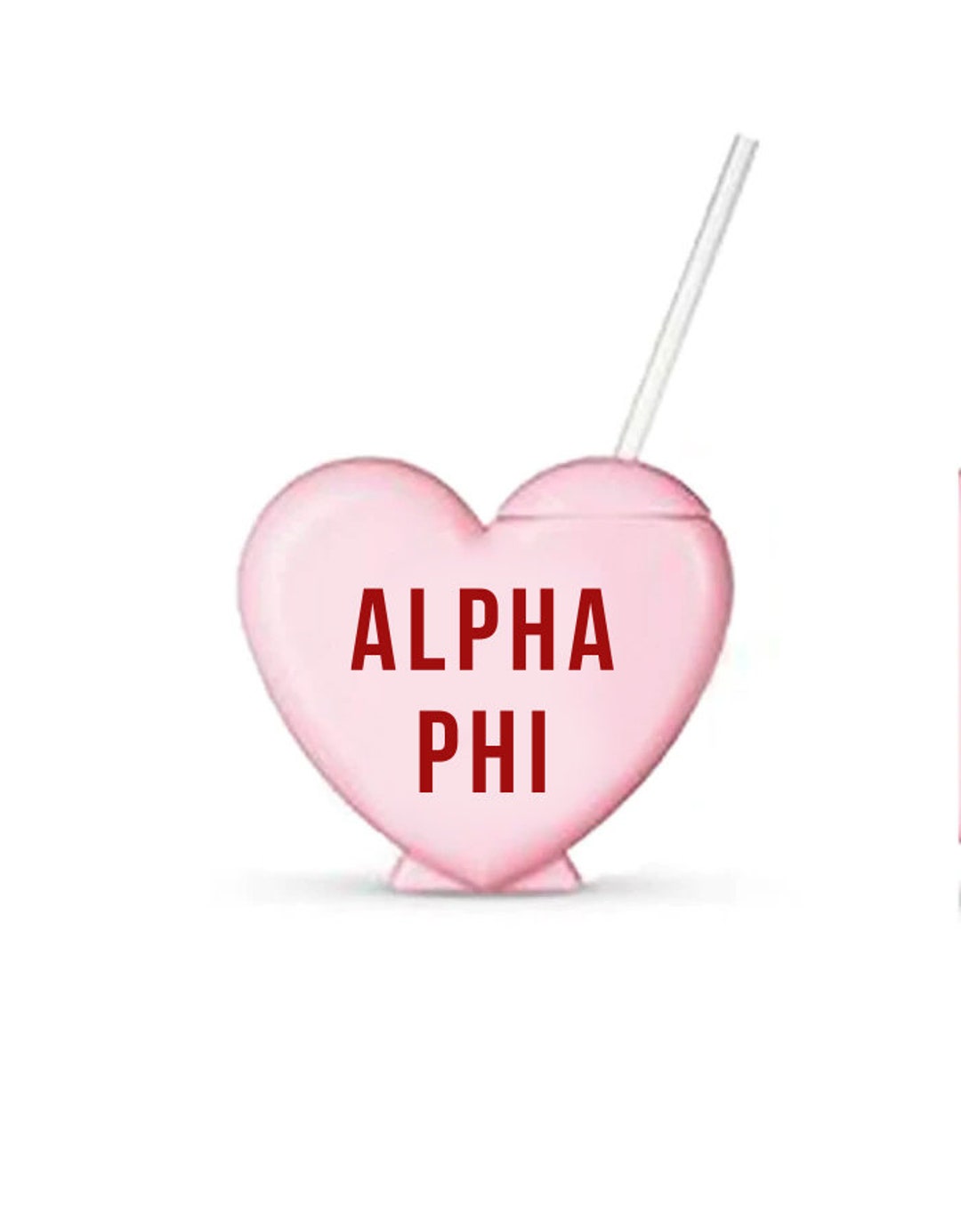 Alpha Phi Tumbler Candy Heart Shaped - Etsy