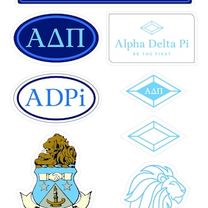 Alpha Delta Pi Logo Symbols Brand Focused Sticker Sheet - Etsy