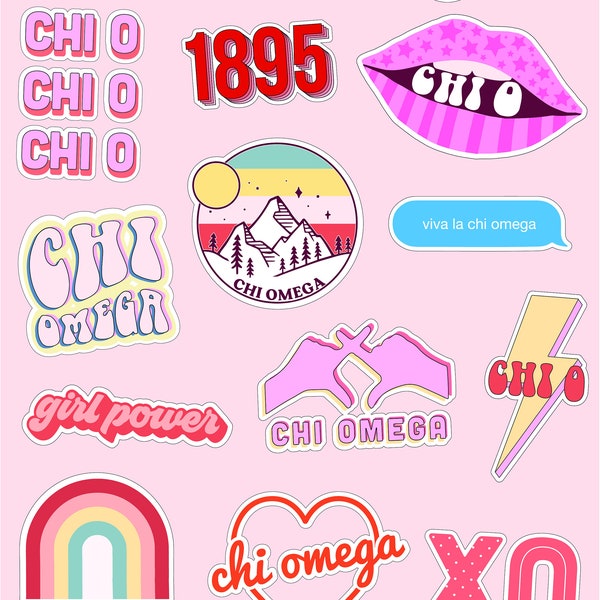 Chi Omega Stickers - Etsy