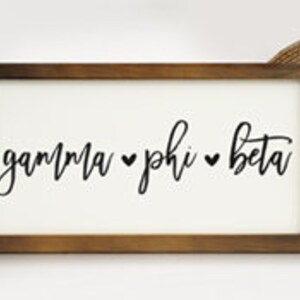 Alpha Chi Omega Script Wooden Sign - Etsy