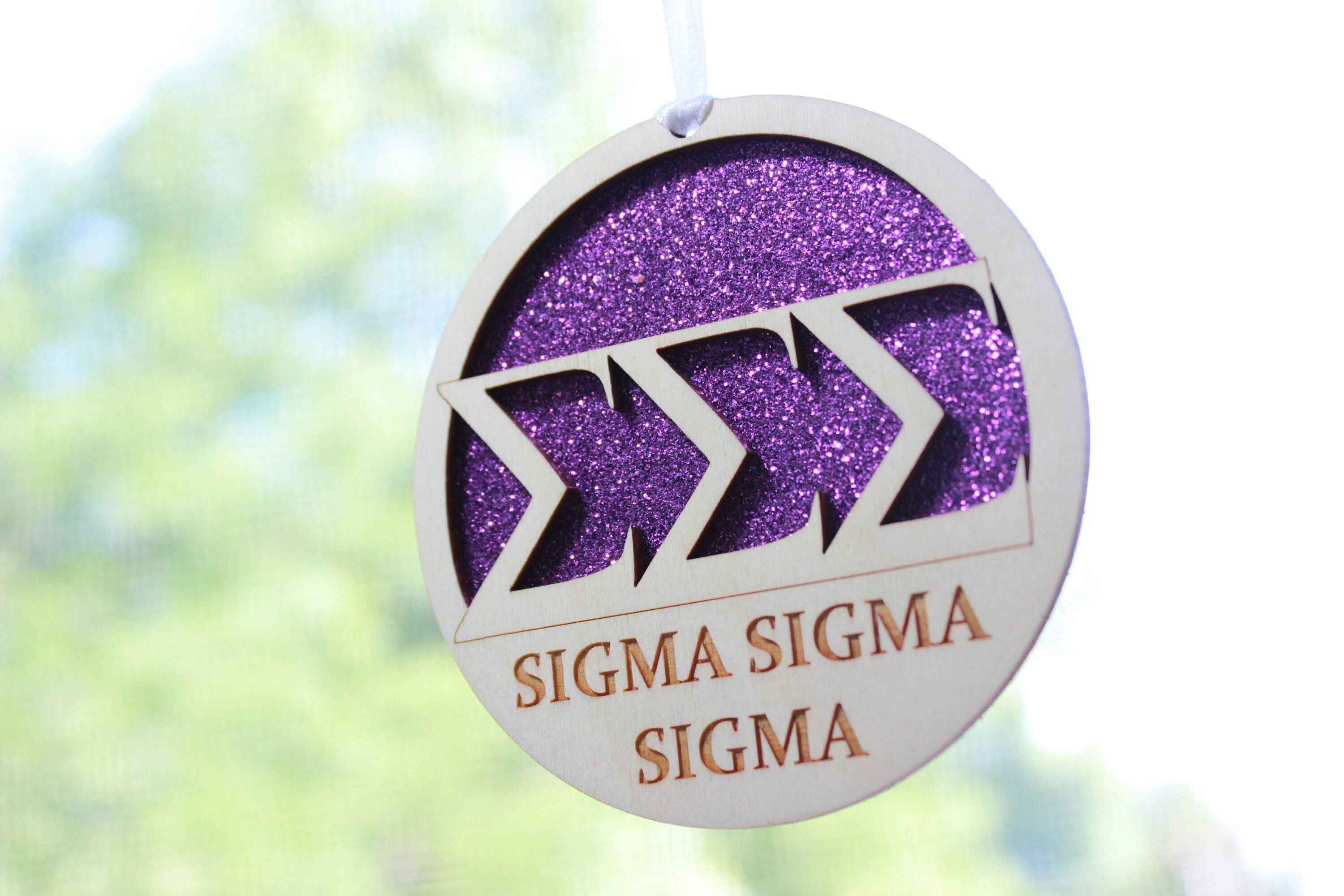 Tri Sigma Wooden Glitter Ornament - Etsy
