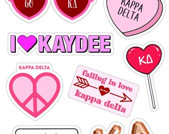 Kappa Delta Sticker Set Sorority Stickers Kappa Delta - Etsy