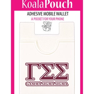 Gamma Sigma Sigma Koala Pouch Adhesive Mobile Wallet Greek Letters ...