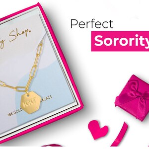 Delta Phi Epsilon Paperclip Necklace With Sorority Pendant - Etsy