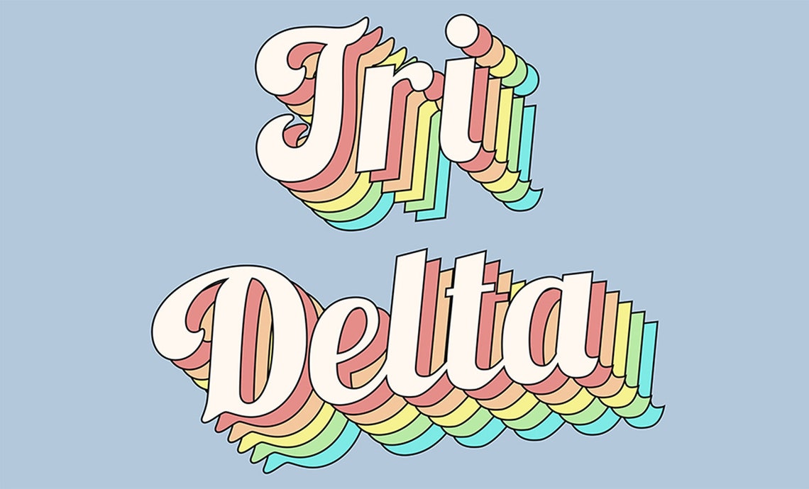 Tri Delta Sorority Flags | Etsy