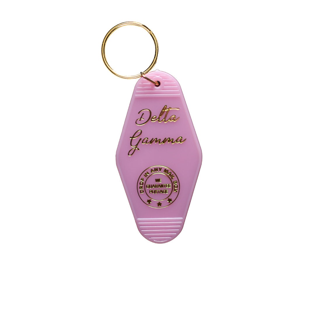 Delta Gamma Vintage Motel Keychain - Etsy