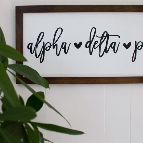 Alpha Delta Pi Wooden Wall Art - Etsy