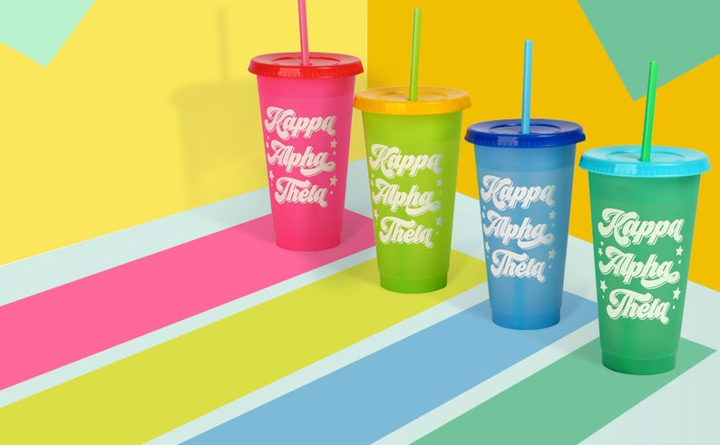 Alpha Delta Pi Color Changing Cup Set of 4 - Etsy