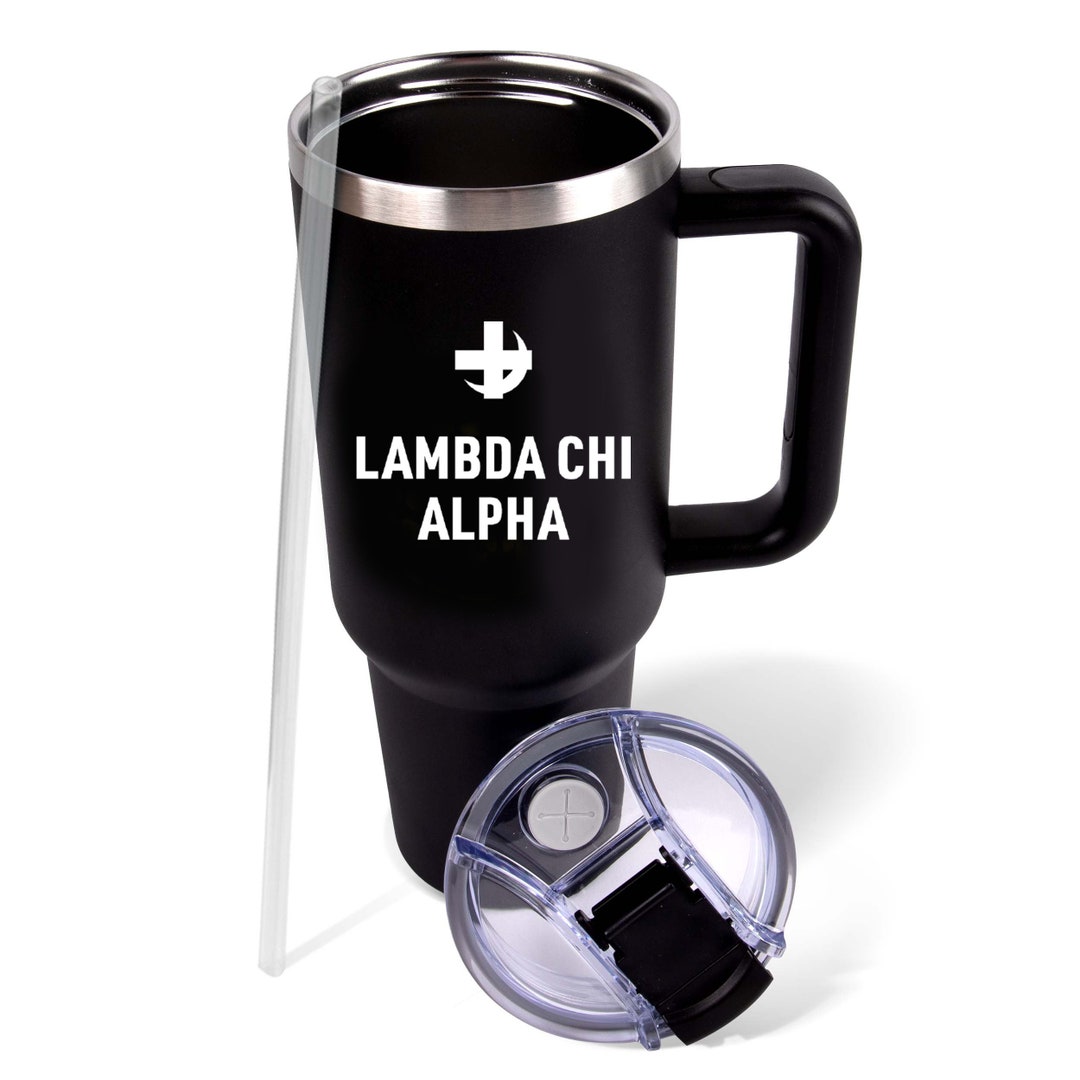 Lambda Chi Alpha Fraternity 40oz Stainless Steel Tumbler With Handle - Etsy