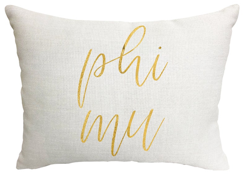 Phi Mu Pillows script or Retro | Etsy