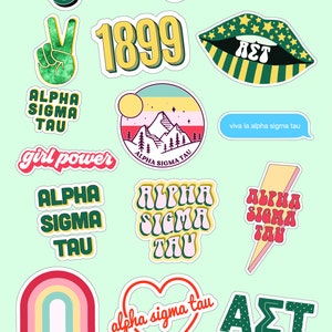 Alpha Sigma Tau Girl Power Sticker Sheet - Etsy