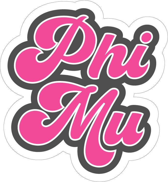 Phi Mu Retro Sorority Car Magnet Set de 2 extraíbles sin | Etsy