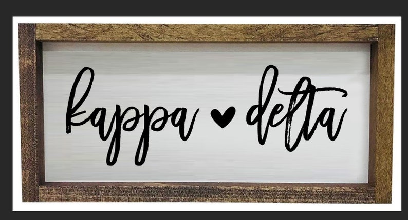 Kappa Delta Script Wooden Sign - Etsy