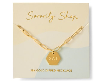 Sigma Delta Tau Sorority Greek Lavalier Drop Necklace sig Delt, SDT ...