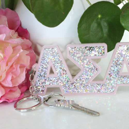 3 Alpha Sigma Alpha Sorority Glitter Christmas Ornament - Etsy