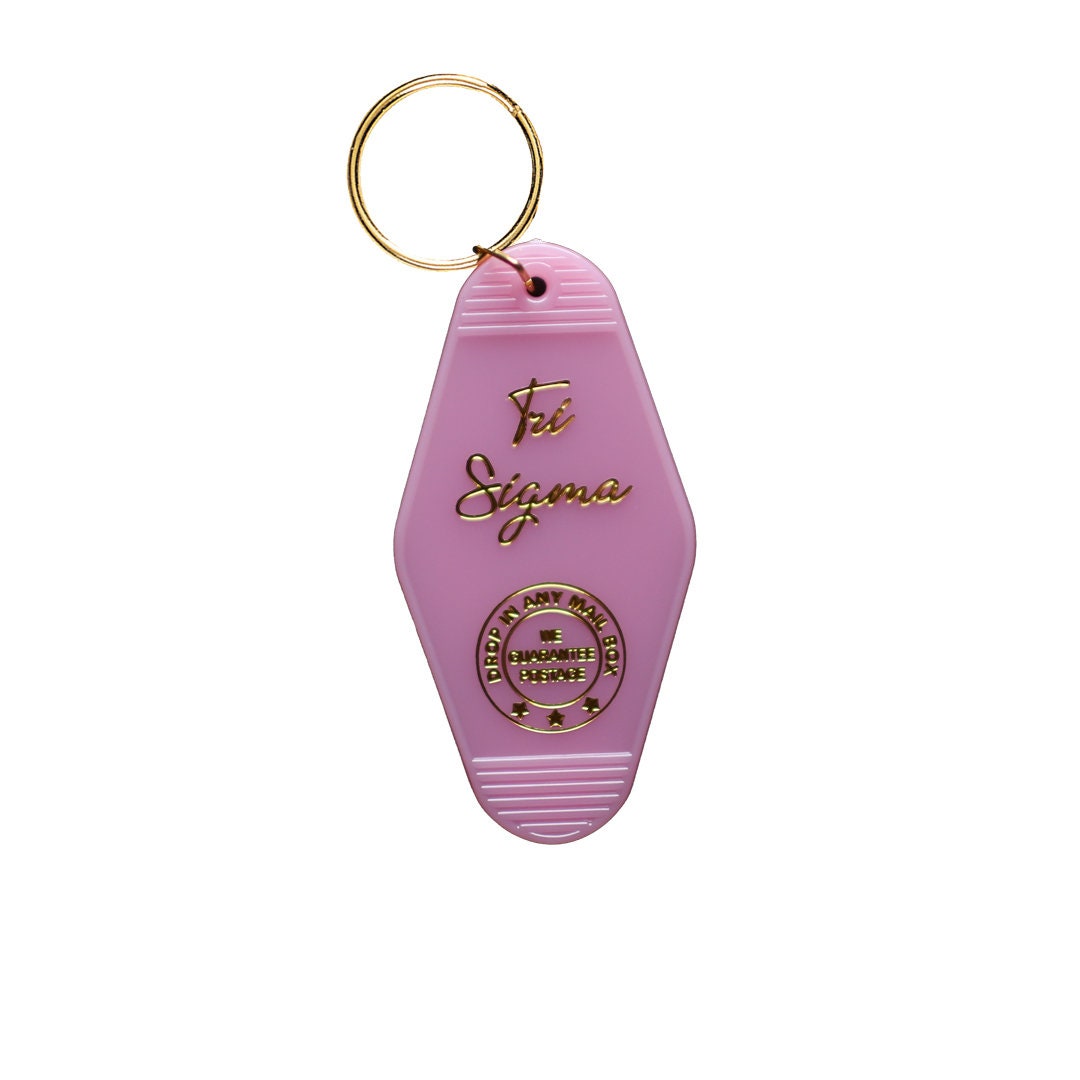 Tri Sigma Vintage Motel Keychain - Etsy