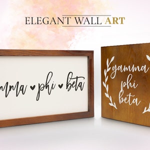 Tri Sigma Script Wooden Sign - Etsy
