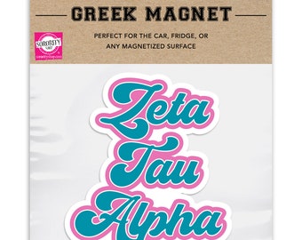 Zeta Tau Alpha Car Decal, ZTA Sorority Sticker for Car Window, Laptop ...