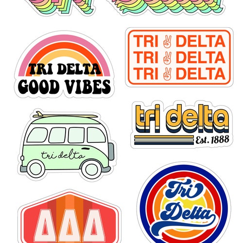 Tri Delta Girl Power Sticker Sheet - Etsy