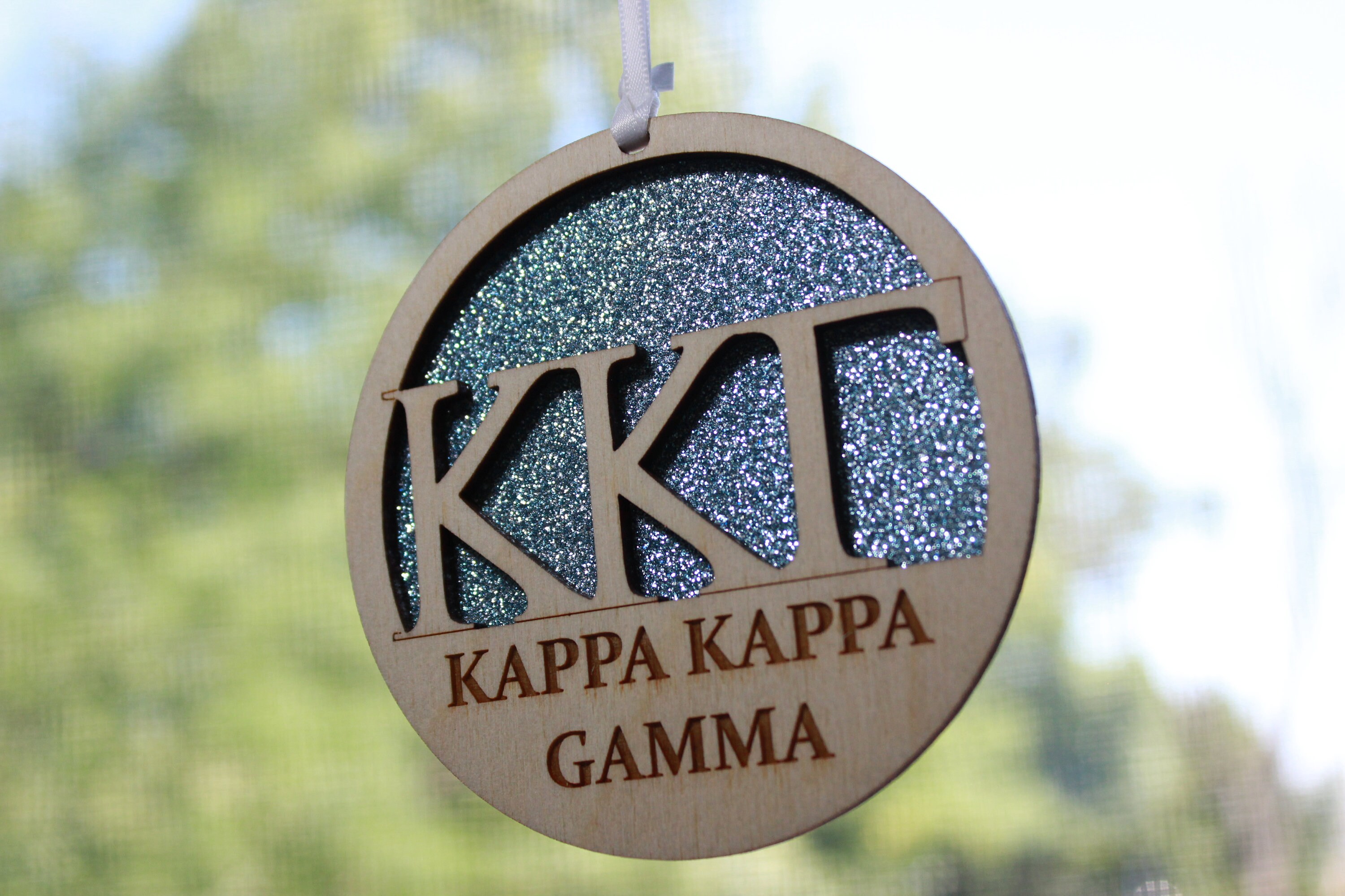 Kappa Kappa Gamma Wooden Glitter Ornament | Etsy