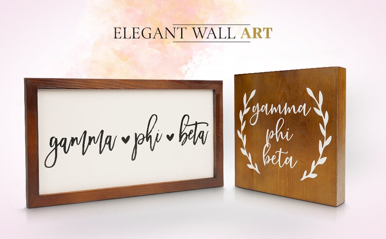 Kappa Kappa Gamma Script Wooden Sign - Etsy
