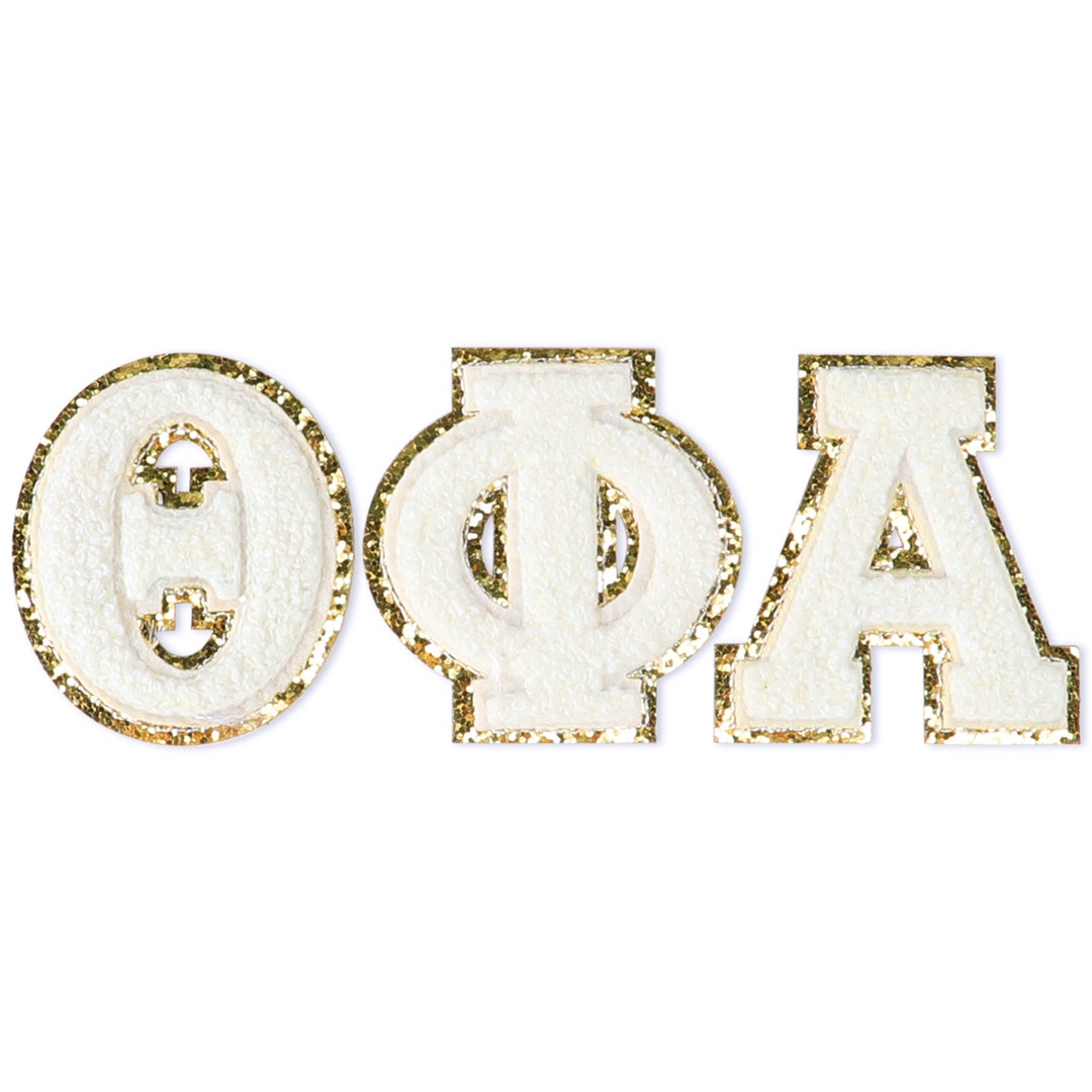 Theta Phi Alpha Sorority Chenille Letter Stickers Stick on Set of Greek ...