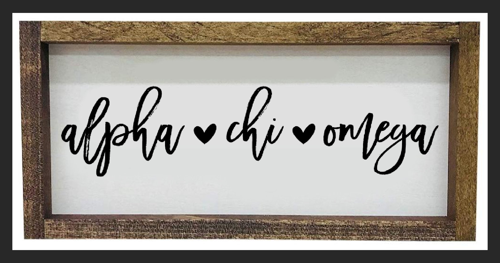 Alpha Chi Omega Script Wooden Sign | Etsy