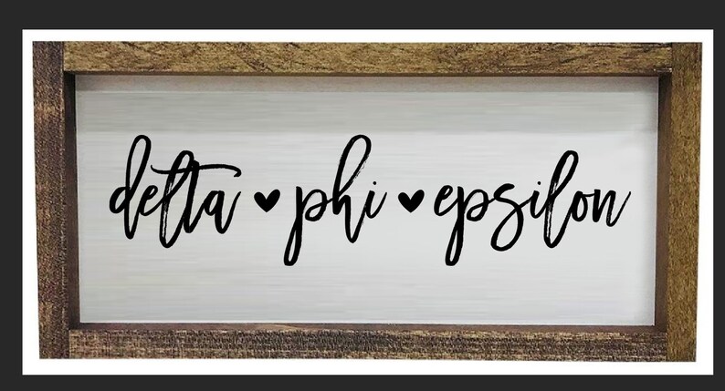 Delta Phi Epsilon Script Wooden Sign - Etsy