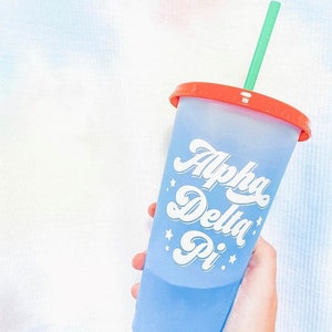 Alpha Sigma Alpha Color Changing Cup Set of 4 - Etsy