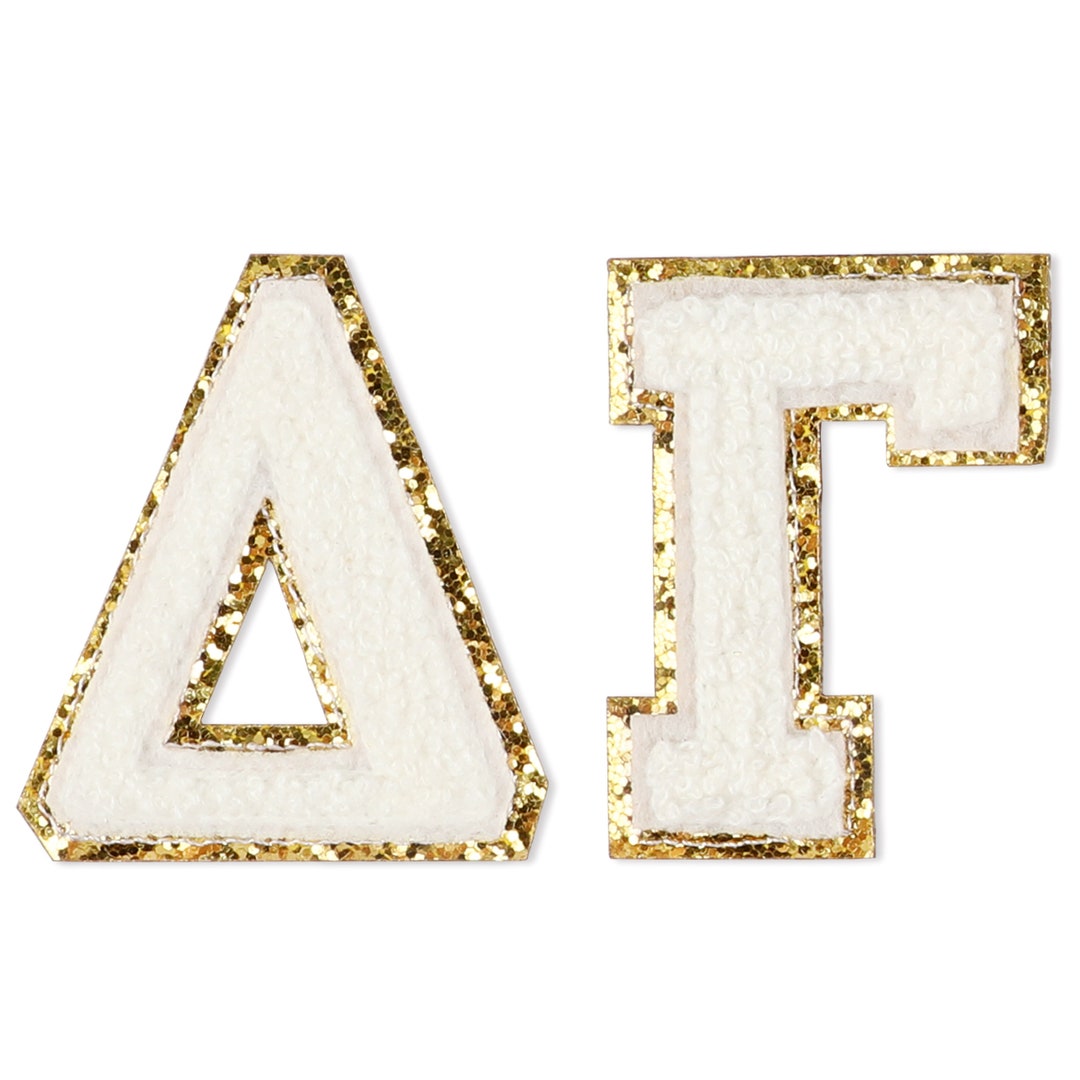 Delta Gamma Sorority Chenille Letter Stickers Stick on Set of Greek ...