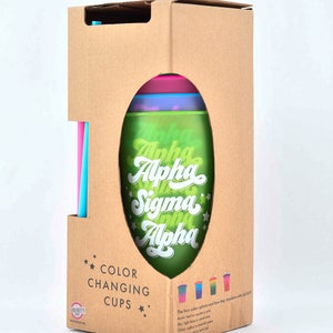Alpha Sigma Alpha Color Changing Cup Set of 4 - Etsy