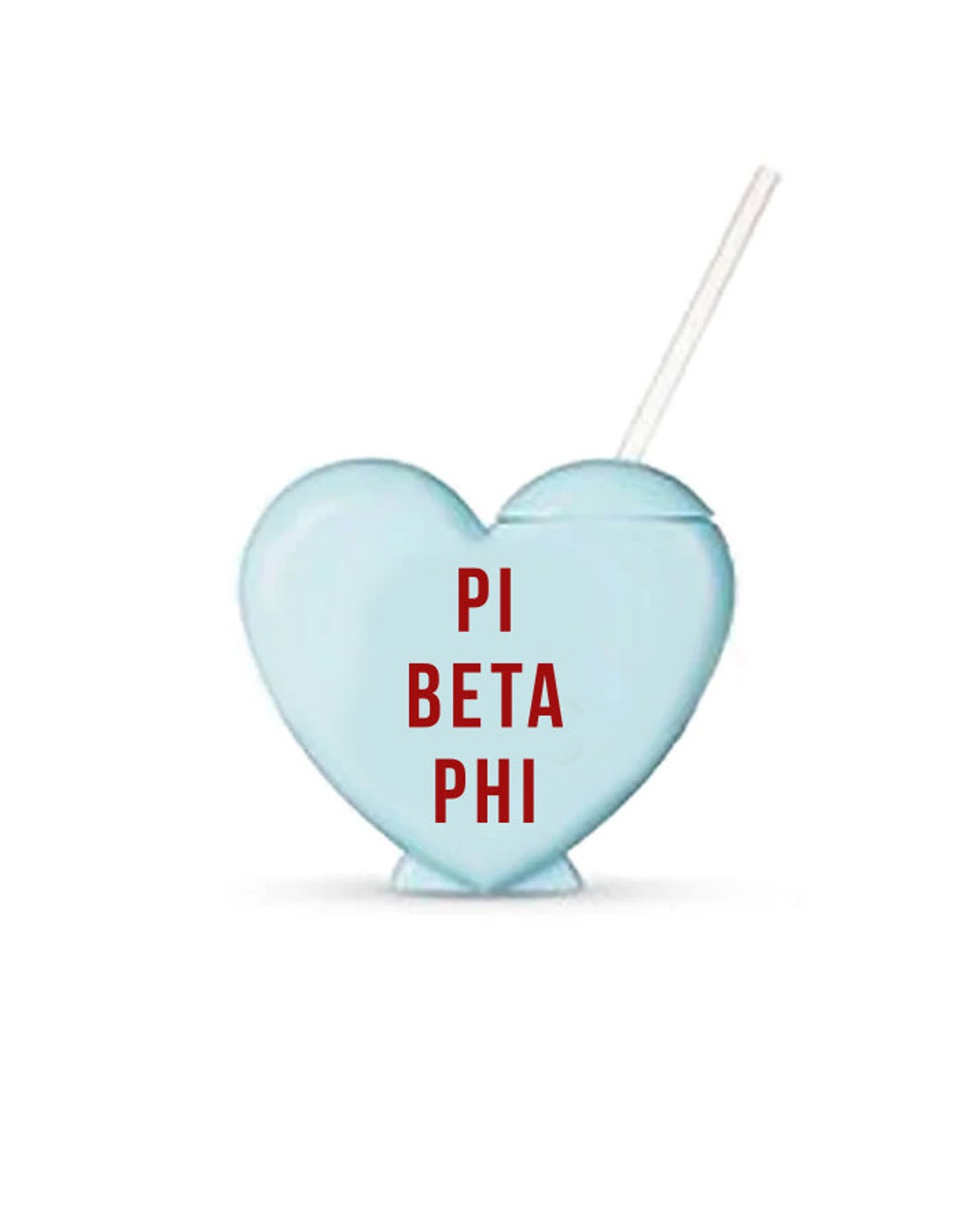 Pi Beta Phi Tumbler Candy Heart Shaped - Etsy