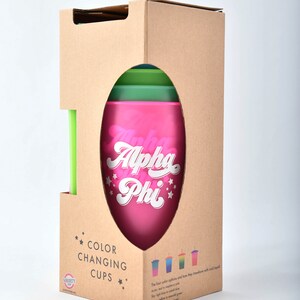 Alpha Phi Color Changing Cup Set of 4 - Etsy