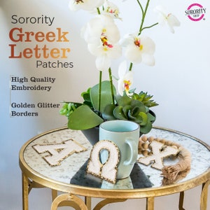 Phi Mu Sorority Chenille Letter Stickers Stick on Set of Greek Letters ...