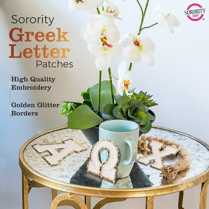 Phi Mu Sorority Chenille Letter Stickers Stick on Set of - Etsy