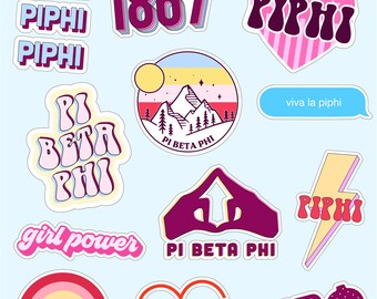 Gamma Phi Beta Girl Power Sticker Sheet | Etsy
