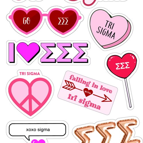 Tri Sigma Sticker Pack Sigma Sigma Sigma Sticker Pack - Etsy