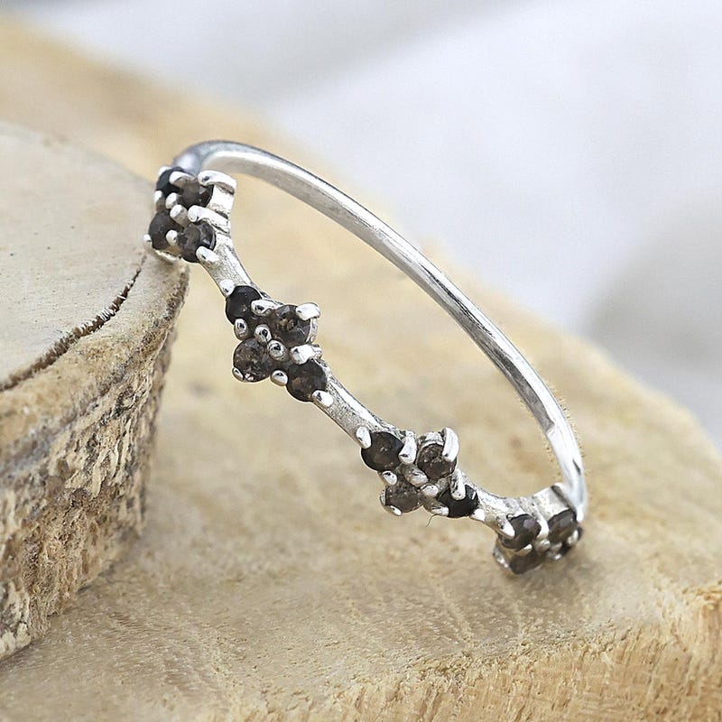Thin Smoky Quartz Ring - Etsy